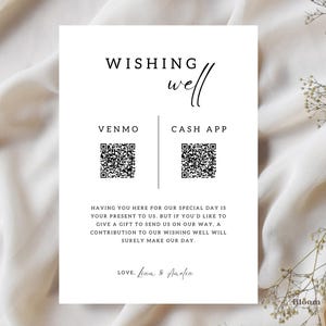 Wedding Qr Code Wishing Well, Modern Wedding Cash Registry Sign ...