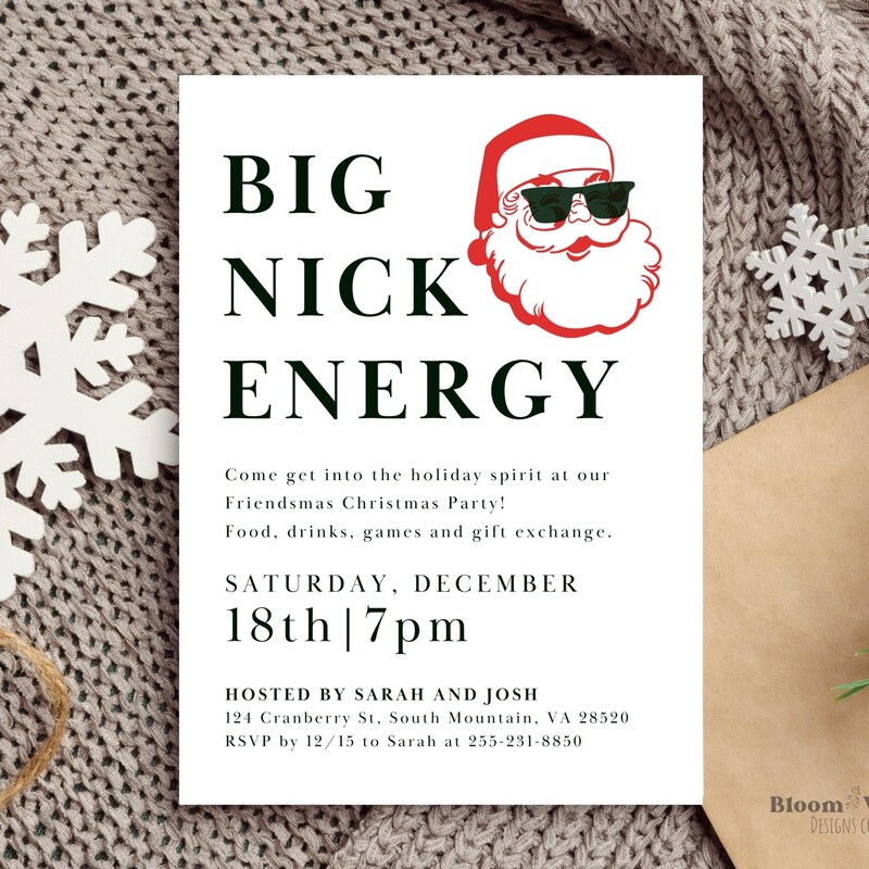 Funny Adult Christmas Party Invitation - Etsy
