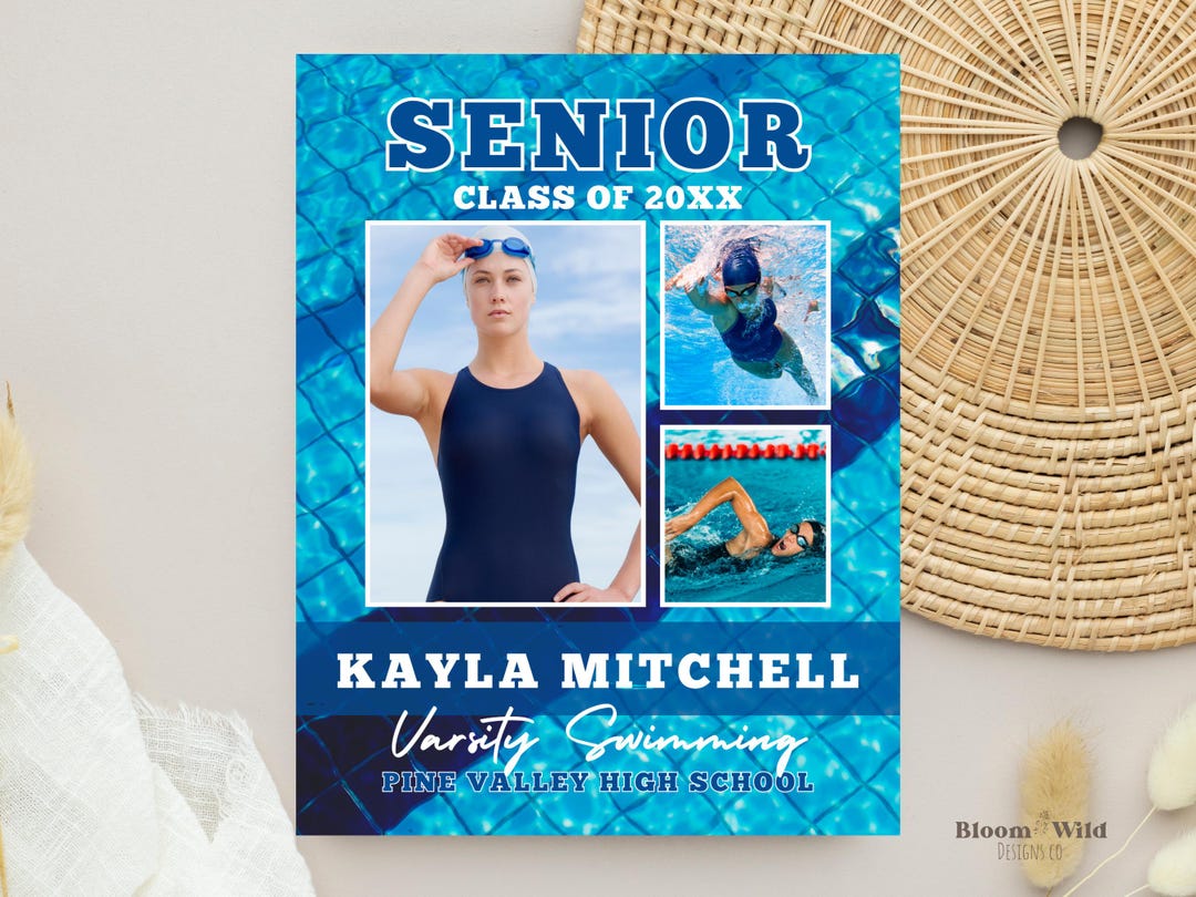 Senior Swim Poster, Senior Sports Poster Board, Sports Banners ...