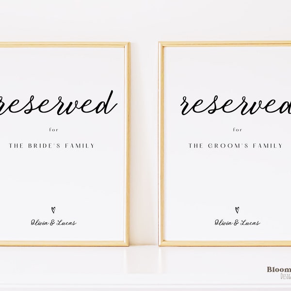Reserved Seat Tag Template Canva - Etsy