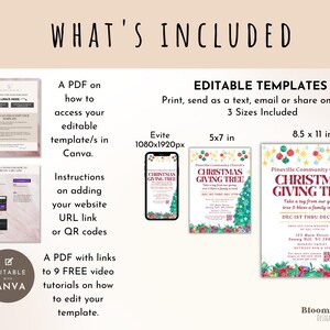 Christmas Giving Tree Template, Angel Tree Fundraiser Event W/ QR Code ...