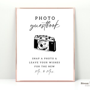 Canva Photobook Sign, Photo Guestbook Sign Template Canva, Photobook ...