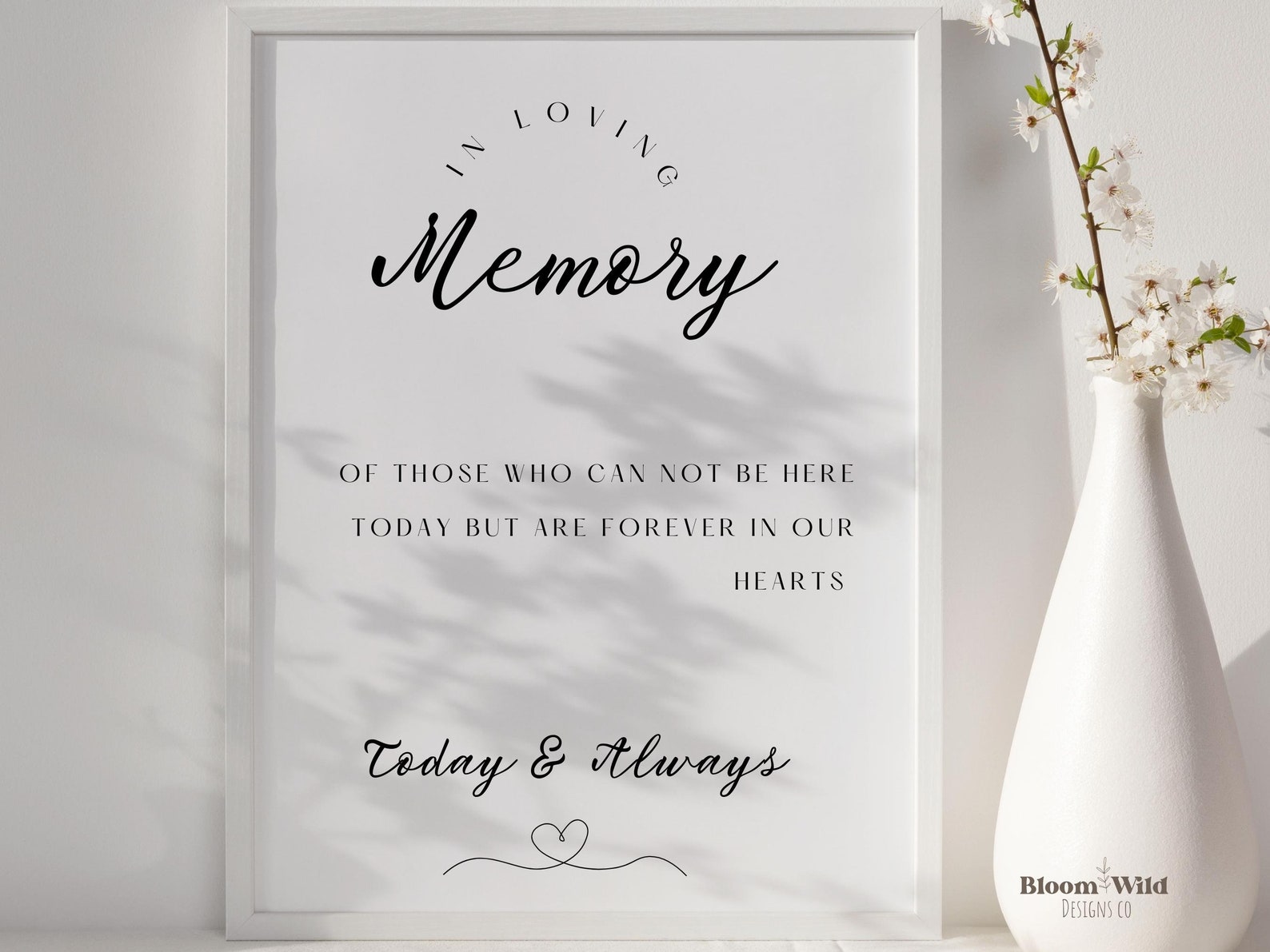 In Loving Memory Sign in Memory Sign Template in Memory of - Etsy