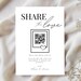Share the Love Qr Code Wedding, Qr Code Wedding Photo Album Sign, QR ...