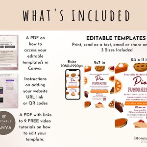 Pie Fundraiser Flyer, Thanksgiving Pie Sale, PTO PTA Fundraiser, Church ...