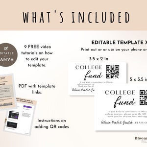 Graduation Party Invitation Insert Card With QR Code, Graduation QR ...