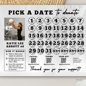 Calendar for Fundraisers Volleyball, Fundraiser Calendar Volleyball ...
