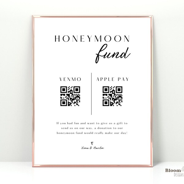 Printable Wedding Zelle Sign - Etsy