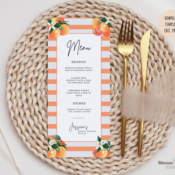 Nautical Menu - Etsy