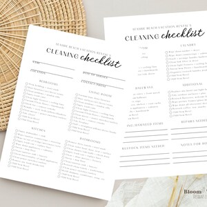 Short Term Rental Cleaning Checklist, Airbnb Cleaning Service Template ...