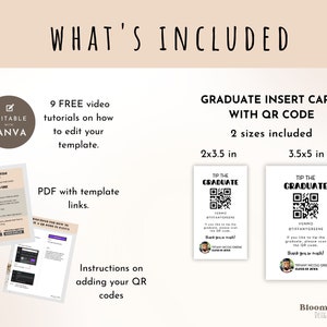 Graduation QR Code Insert, Insert Card Graduation, Tip the Graduate ...