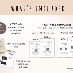 Capture the Love Qr Code Wedding Card & Wishing Well With Qr Code Sign ...