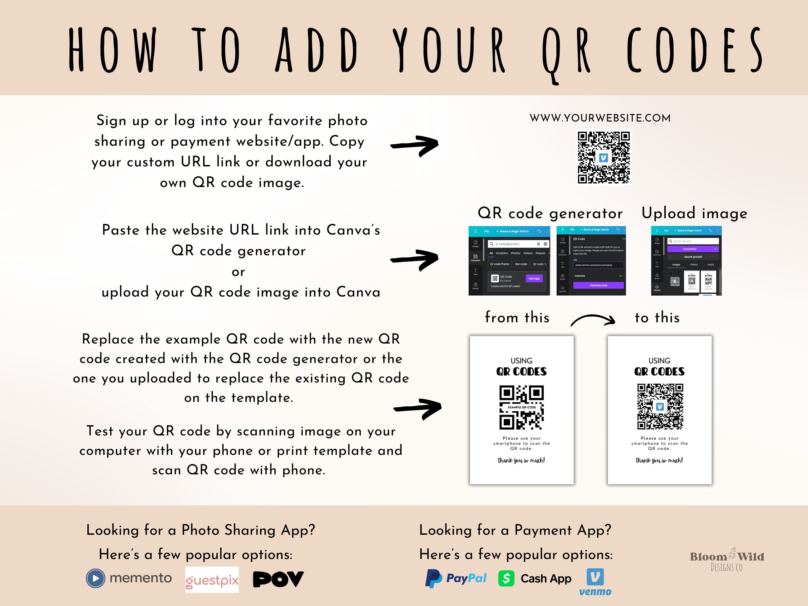 Share the Love Qr Code Wedding, Qr Code Wedding Photo Album Sign, QR ...