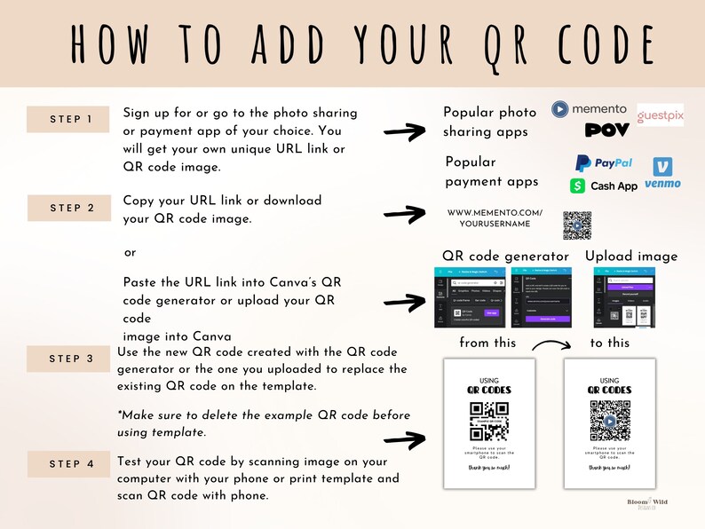 Capture the Love Wedding Qr Code Card, QR Code for Photo Sharing Shower ...