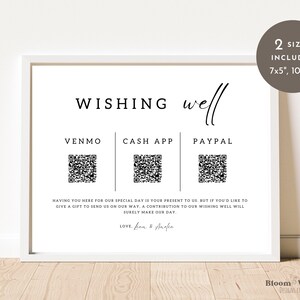 Wedding Wishing Well Qr Code Canva, Honeymoon Fund 3 QR Codes Download ...