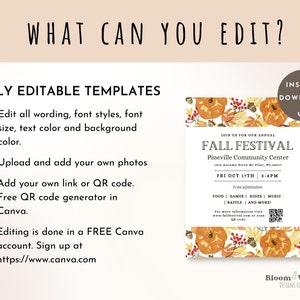 Fall Festival Invitation Templates, Pumpkin Festival Flyer Canva ...