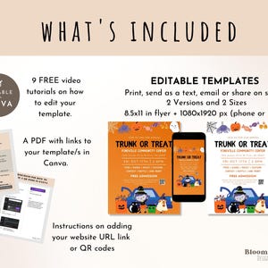 Trunk or Treat Flyer Digital Download Editable, Fall Festival Trunk or ...