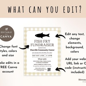 Fish Fry Flyer Template, Fish Fry Fundraiser Flyer, Fish Fry Invitation ...