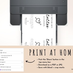 Temporary Tattoo Station Sign, Tattoo Station Sign Wedding, Tattoo ...