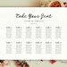 Seating Chart Wedding Template Canva, Guest Seating Landscape,modern ...