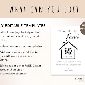 New Home Fund QR Code Sign, Our First Home Fund Venmo, Saving for ...