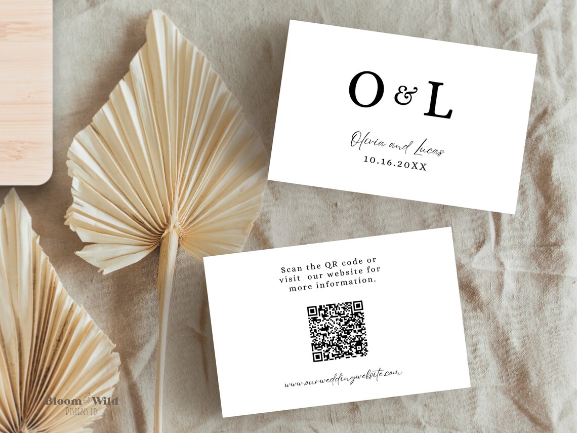Wedding QR Code Canva, Qr Code for Gift Registry, Wedding Website QR ...