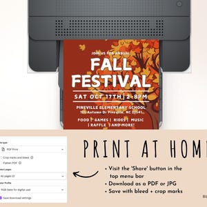 Fall Festival Flyer Canva, Fall Festival Fundraiser, Fall Festival ...
