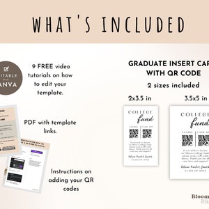 Graduation 2 QR Codes Insert, Qr Code Cards for Graduation, College ...