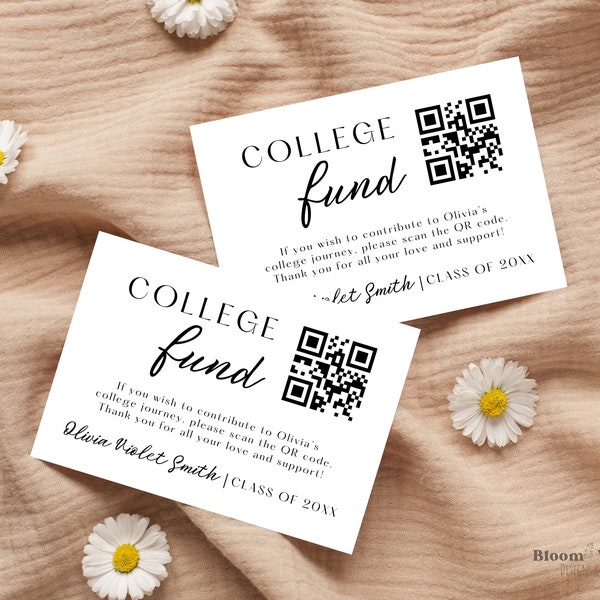 Insert Graduation Qr Code Invitation - Etsy