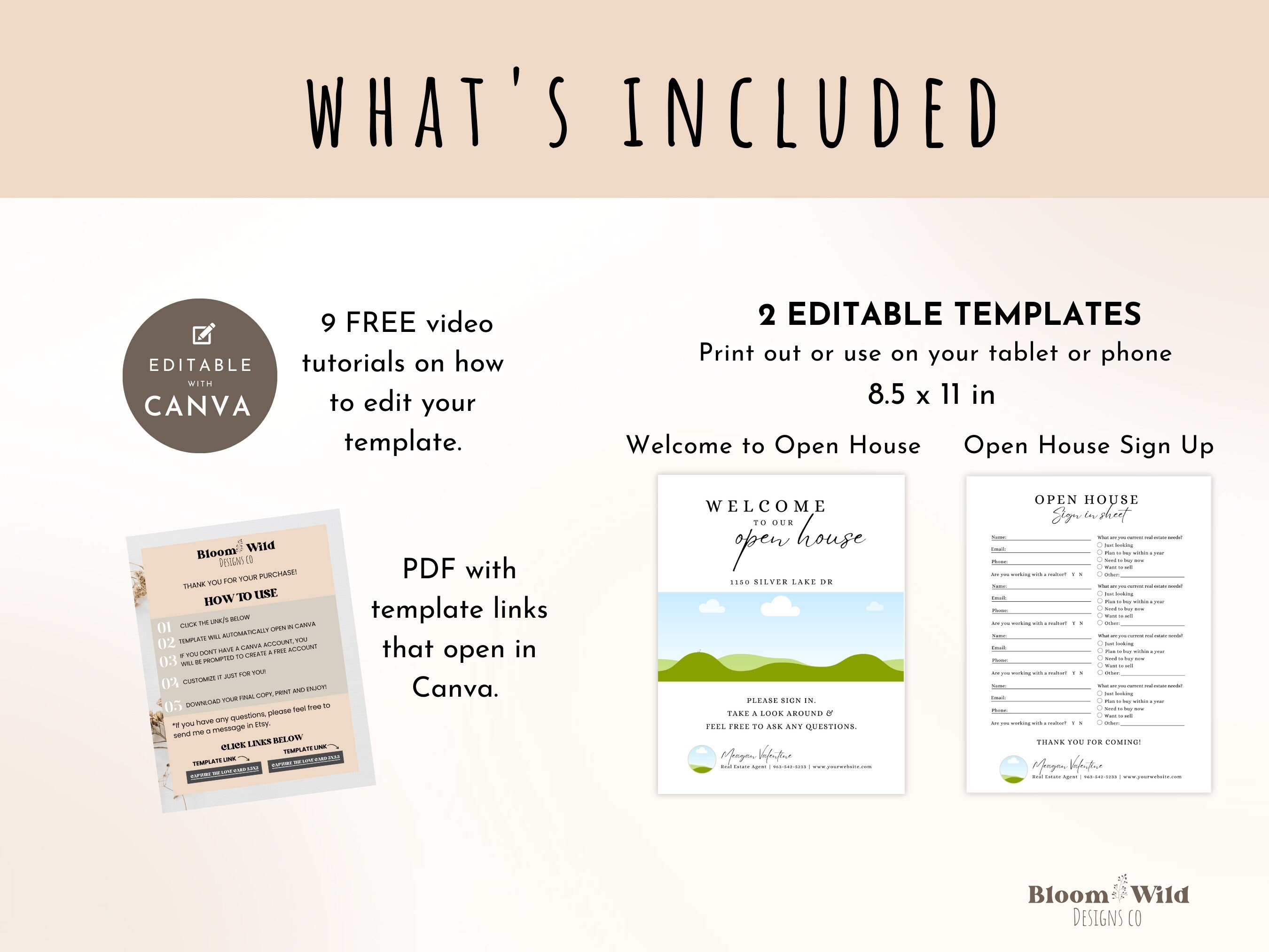 Open House Sign in Sheet Printable and Welcome to Our Open House Sign ...