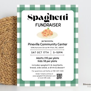 Spaghetti Dinner Fundraiser Flyer, Spaghetti Dinner Flyer Template ...