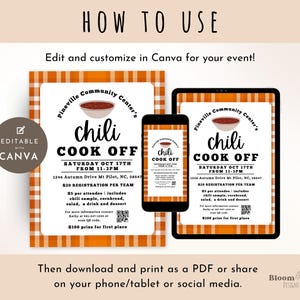 Chili Cookoff Flyer, Chili Cookoff Invitation, Chili Cook off Flyer ...