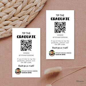 Graduation QR Code Insert, Insert Card Graduation, Tip the Graduate ...