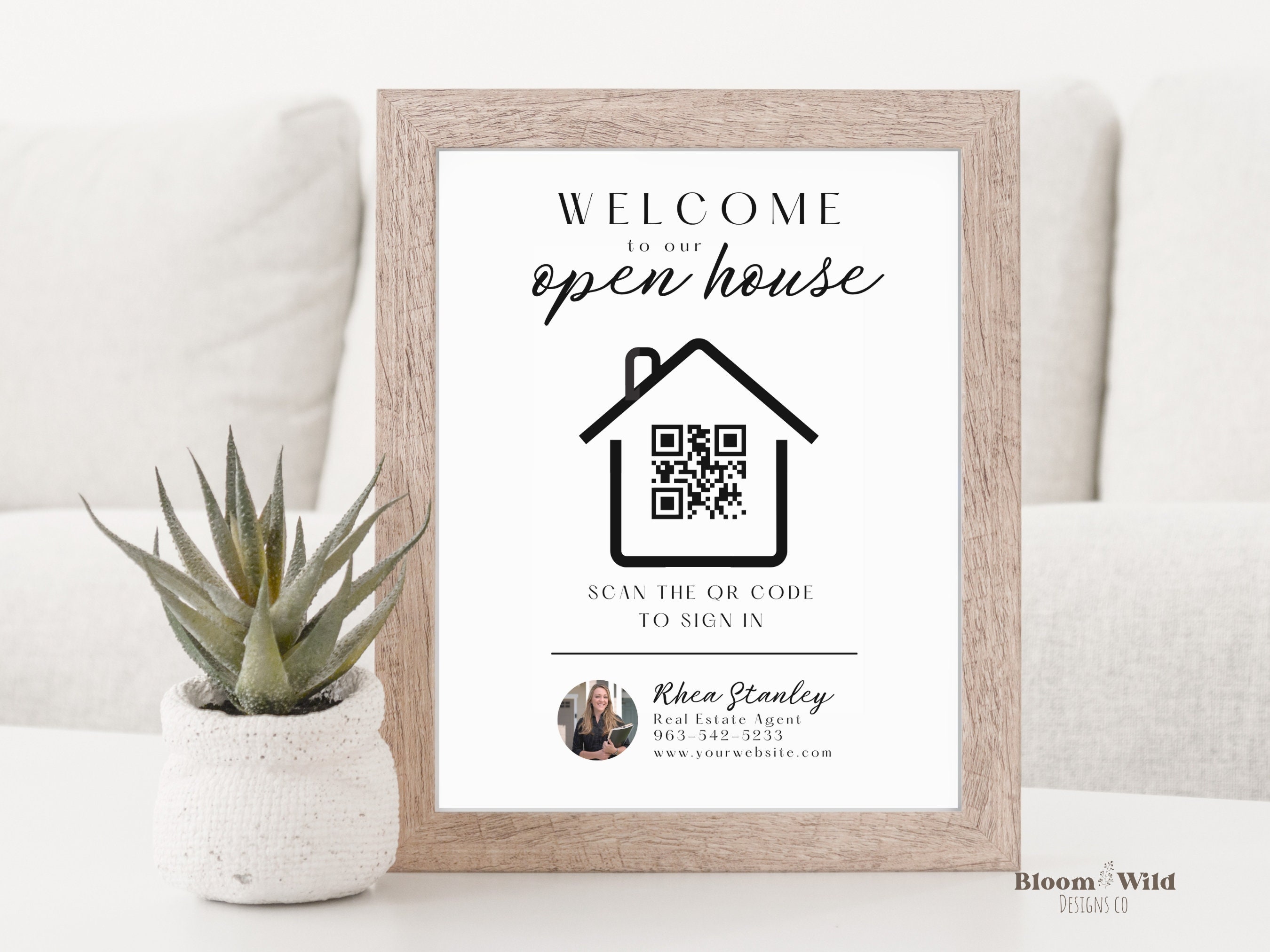 Open House Sign in With Qr Code, Open House Welcome Sign, Open House ...