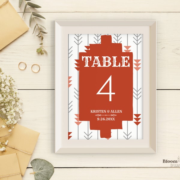 Western Table Number - Etsy