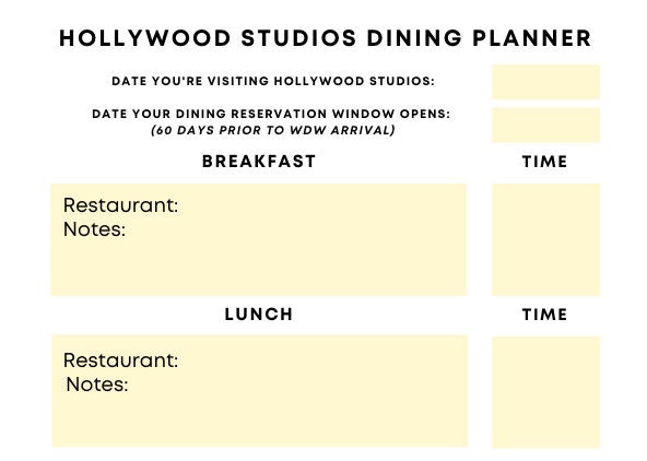 Printable Personal Theme Park Planner for Your Magical Vacation DHS - Etsy