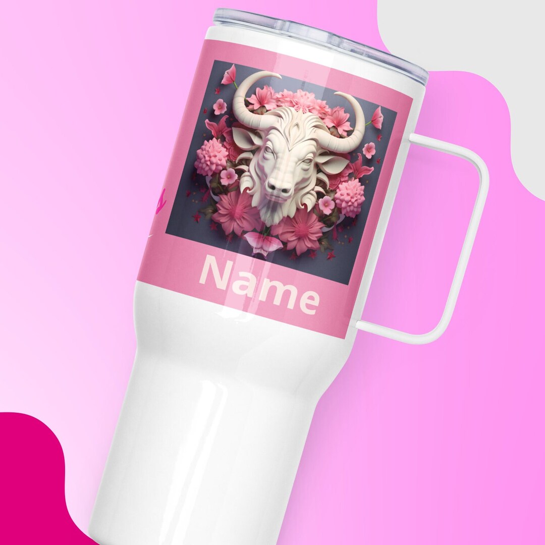 Personalized Taurus Travel Mug, Taurus Zodiac Mug, April May Birthday ...