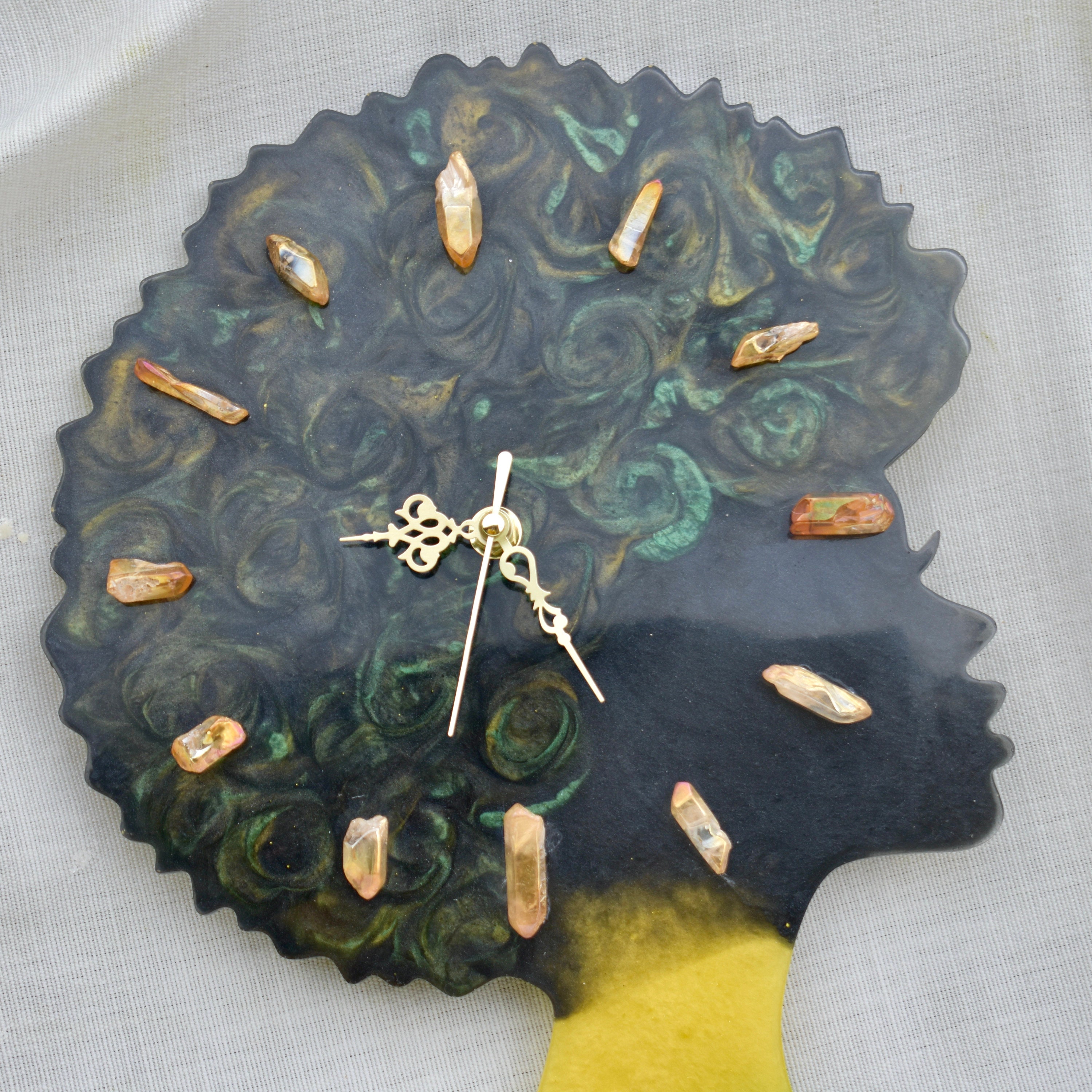 Jamaican Wall Clock Caribbean Wall Clock Afro Lady Wall Clock Jamaican ...