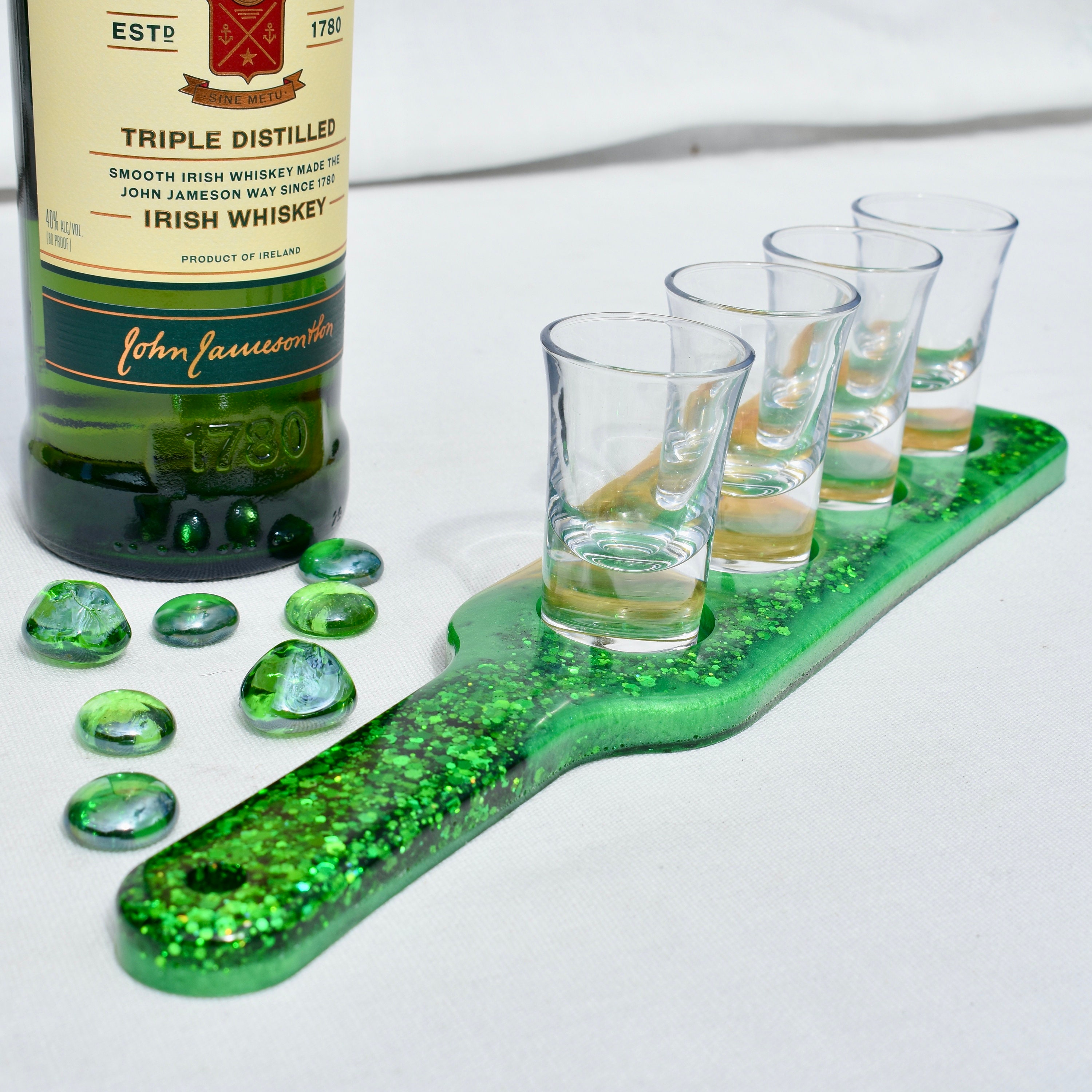 Irish Themed Shot Glass Paddle • St. Patrick's Beer Flight Paddle ...
