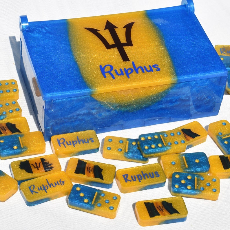 Personalized Barbados Dominoes Gift • Barbadian Dominoes Gift Set ...