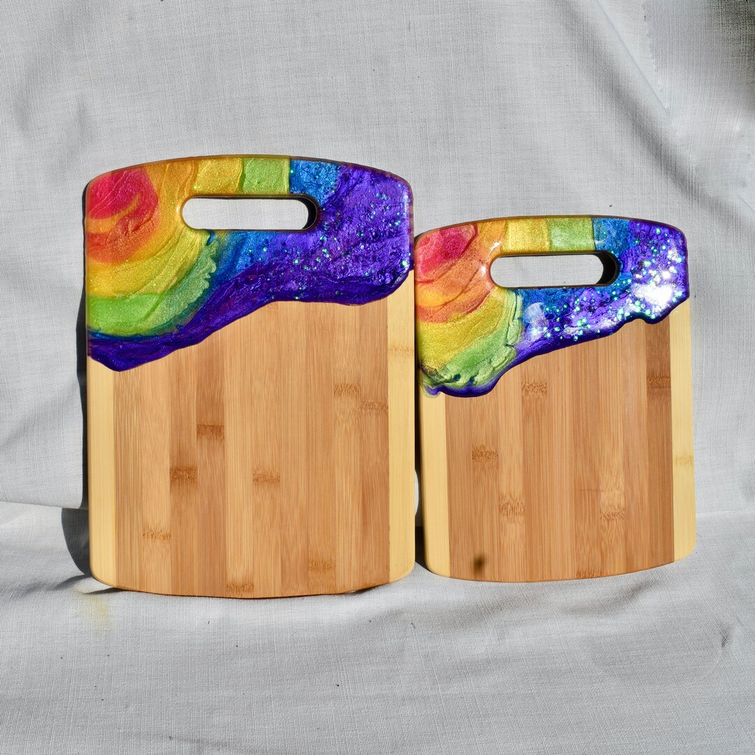 LGBTQ Charcuterie Board Set • 2 Rainbow Cheese Boards • LGBTQ Cutting ...