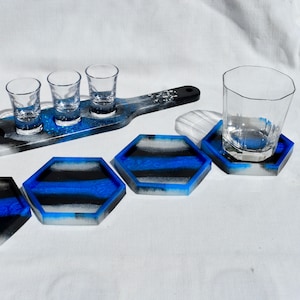 Law Enforcement Pride Coasters • Police Dad Coaster Set • Police Mom ...
