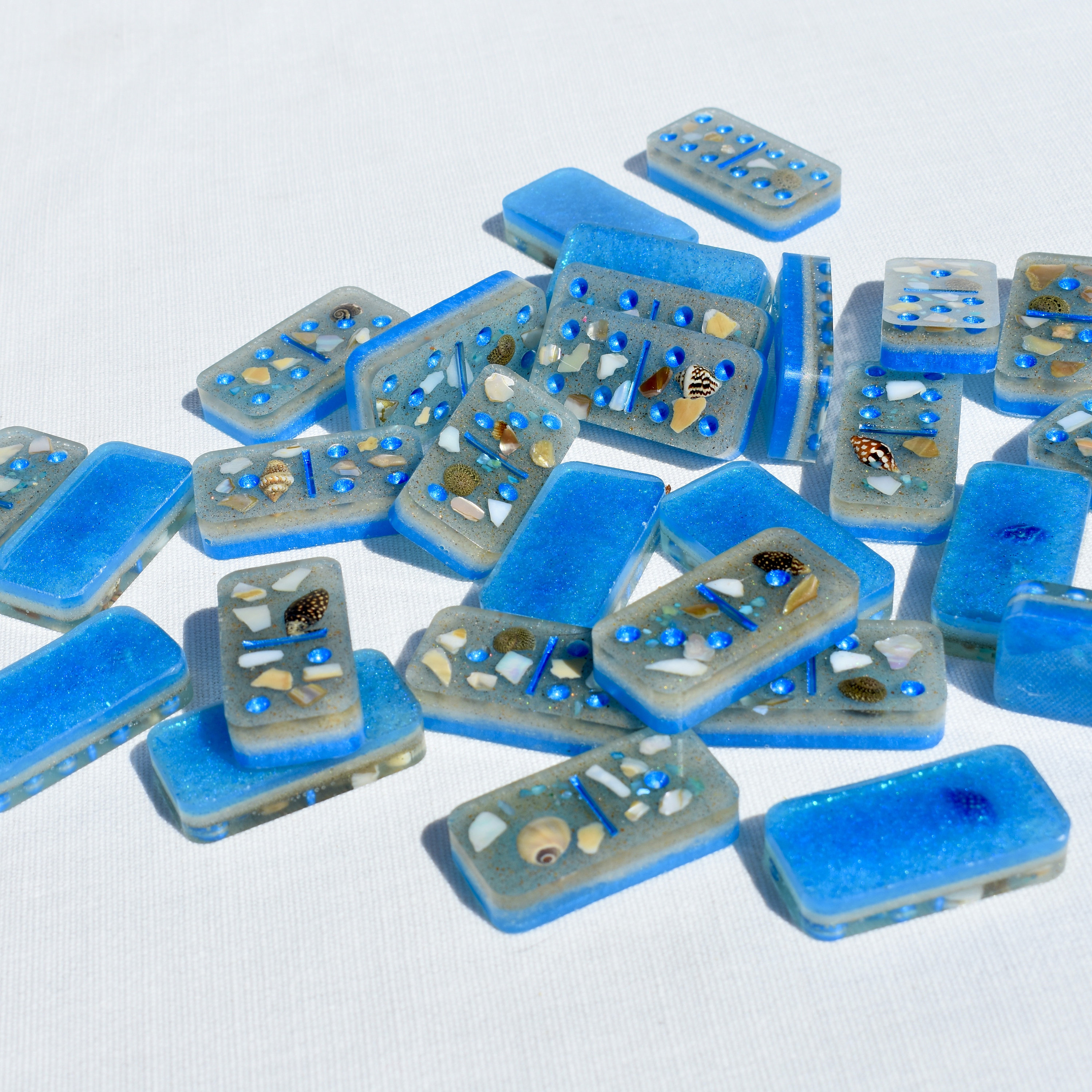 Seashell Dominoes • Beach Themed Domino Set • Beach Lover Gift • Ocean ...