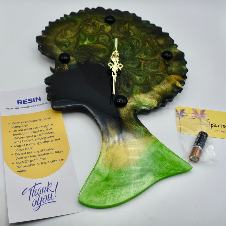 Jamaican Wall Clock Caribbean Wall Clock Afro Lady Wall | Etsy