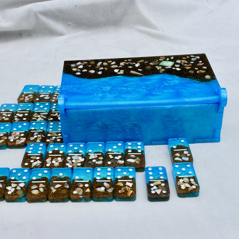 Beach Themed Dominoes Gift Ocean Dominoes Custom Dominoes - Etsy