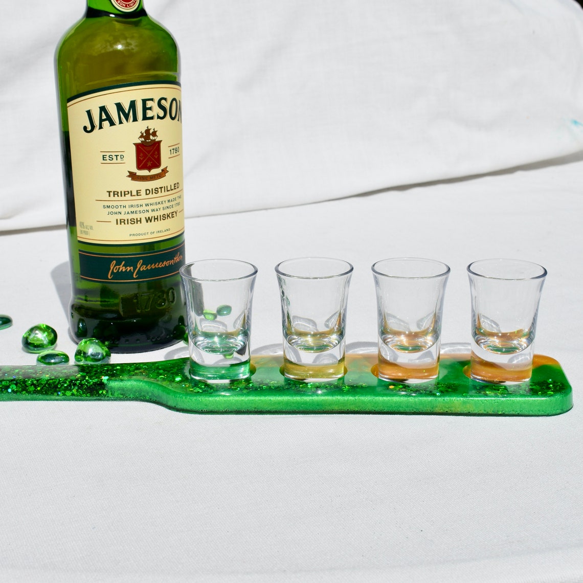 Irish Themed Shot Glass Paddle • St. Patrick's Beer Flight Paddle ...
