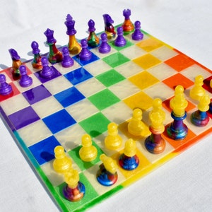 Rainbow Chess Set • LGBTQ Chess Set • Pride Month Chess Game • Custom ...
