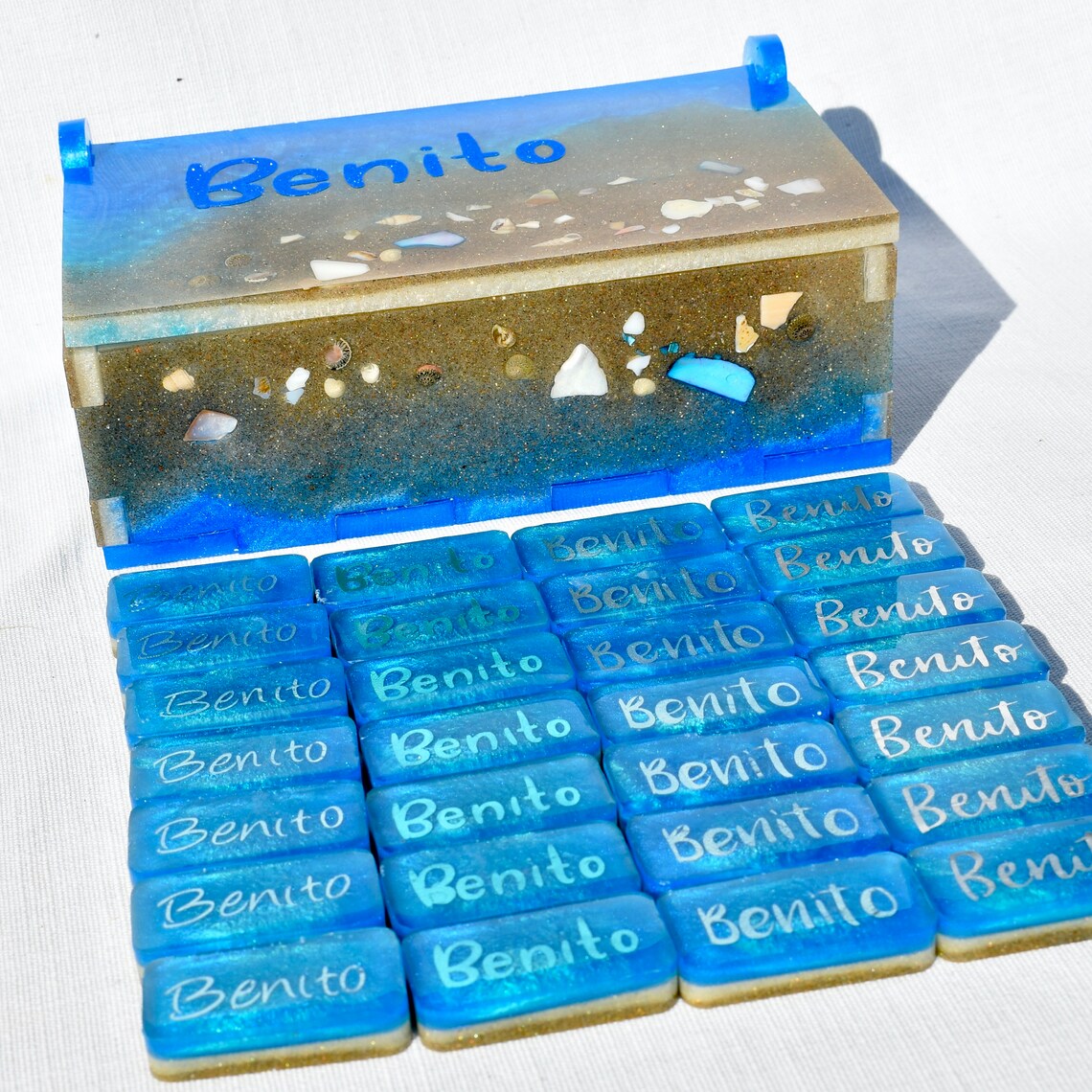 Personalized Beach Dominoes Set • Beach Themed Domino Set • Seashell ...