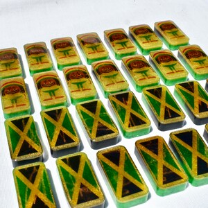 Rasta Man Dominoes Gift Custom Jamaican Themed Dominoes Double 6 ...