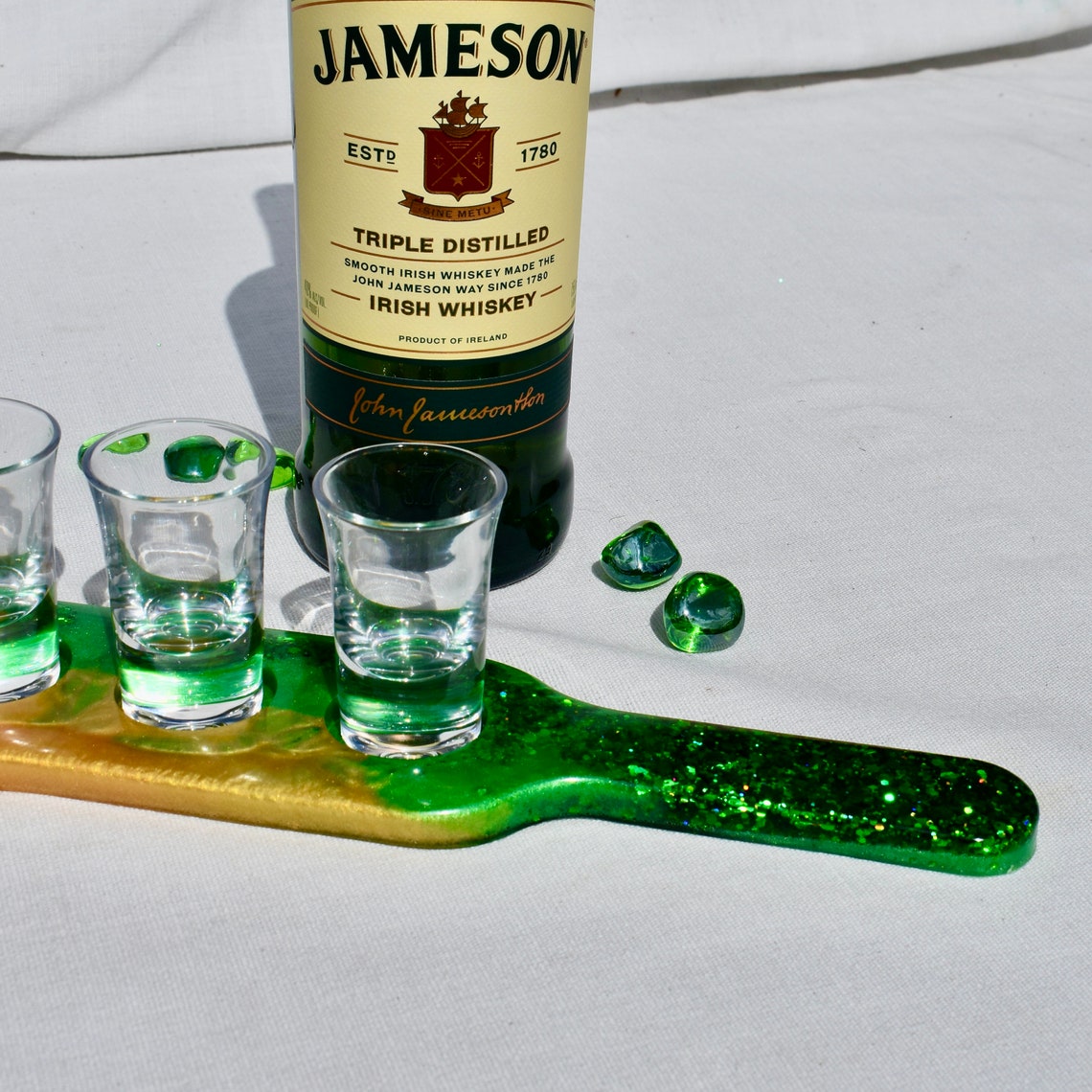 Irish Themed Shot Glass Paddle • St. Patrick's Beer Flight Paddle ...